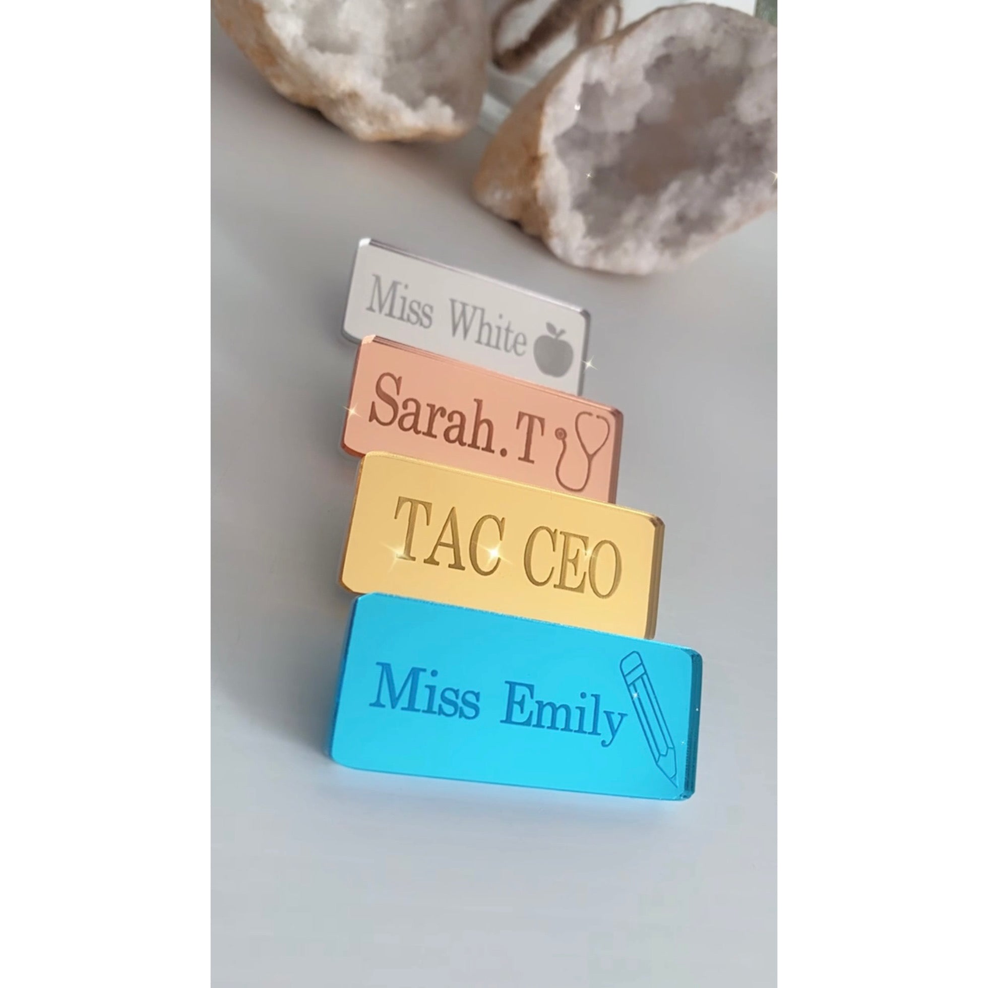 Acrylic Name Badges – The Aesthetic Cove